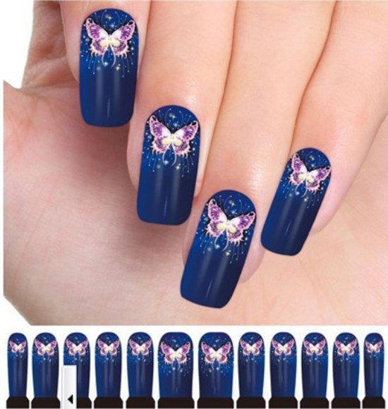 Купить 6set/много ногтей наклейки мода красивые бабочки ...