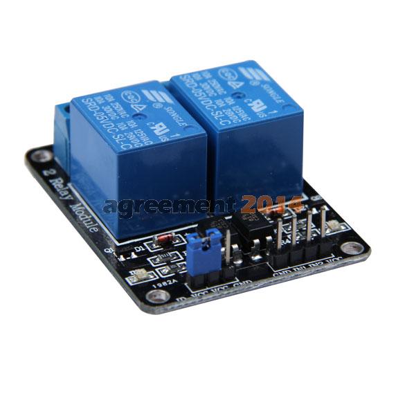 Купить 5v 2 канальный релейный модуль для Arduino Pic Arm Dsp Avr