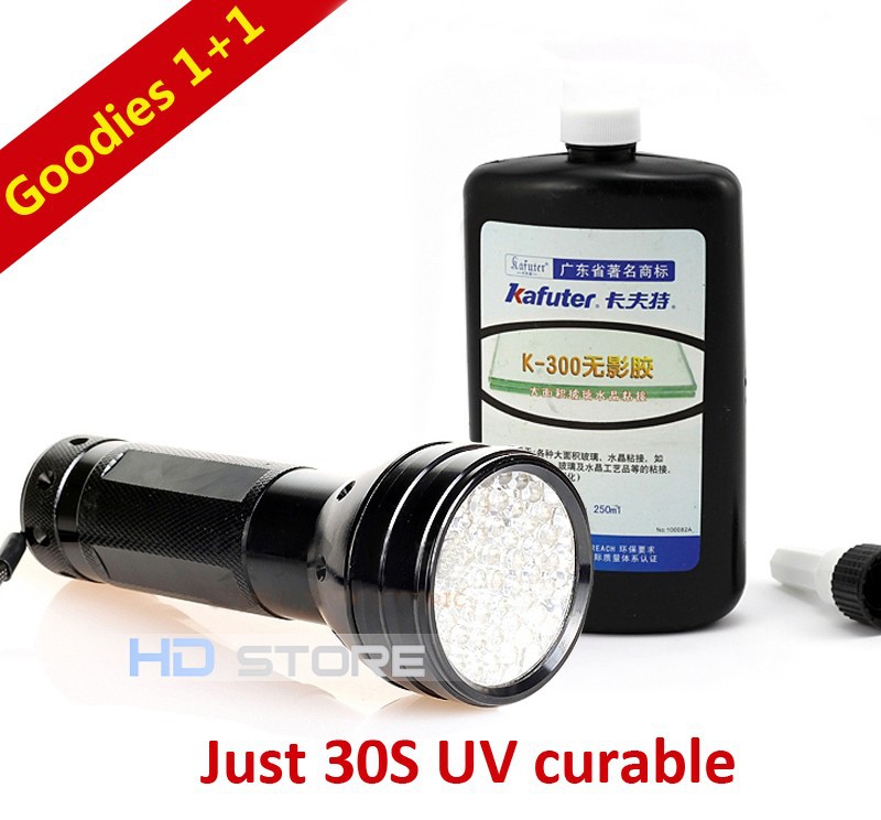 Купить Новый 250 мл kafuter УФ клей + УФ фонарик УФ отверждения клея k ...