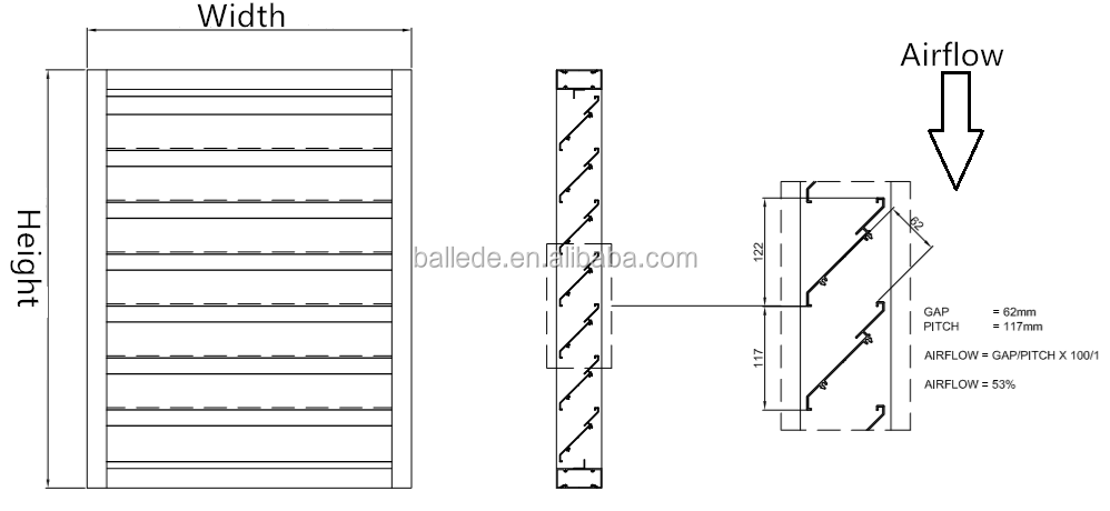 환경 보호 고정 알루미늄 발전기 루버| Alibaba.com