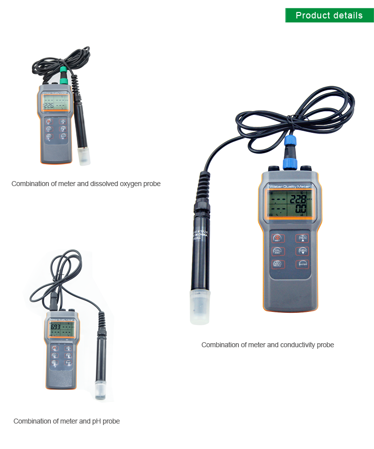 Handheld Ip67 5 In 1 Multi Water Quality Meter Digital Ph Meter