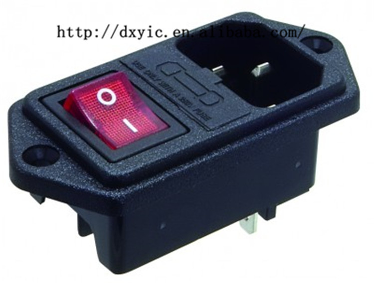 Ul Cul Enec Vde Ccc Jr-101-1fr1-03 3 Function Ac Power Entry Module Ac Power Socket Connector ...