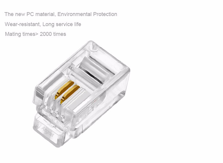 2pin Rj-9 Modular Connector 4p2c Rj9 Modular Plug For Telephone Cable ...