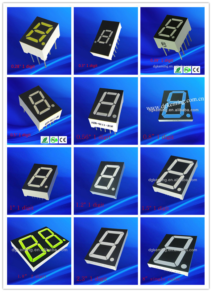 Red Led Segment Seven Segment Led 2.3" 7 Segment Led Display 2.3 Inch| Alibaba.com