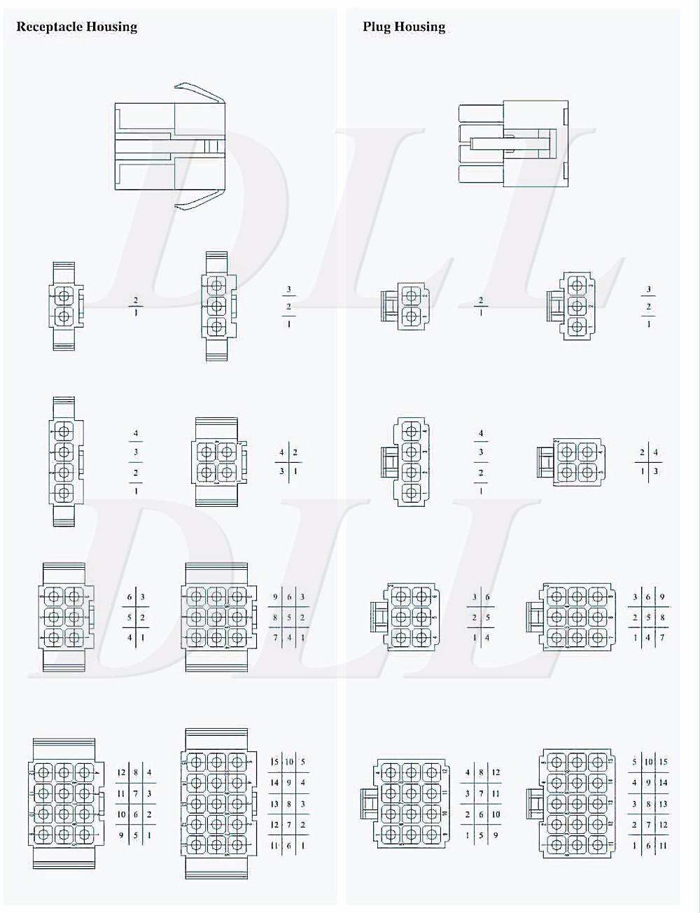Jst EL 4.5MM ELR-02V ELP-03V ELP-04 Wire-to-Wire Connectors