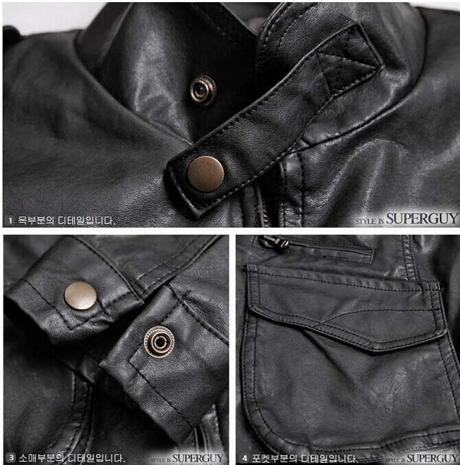 Купить Мужские кожаные куртки и пальто jaqueta де couro masculina ...