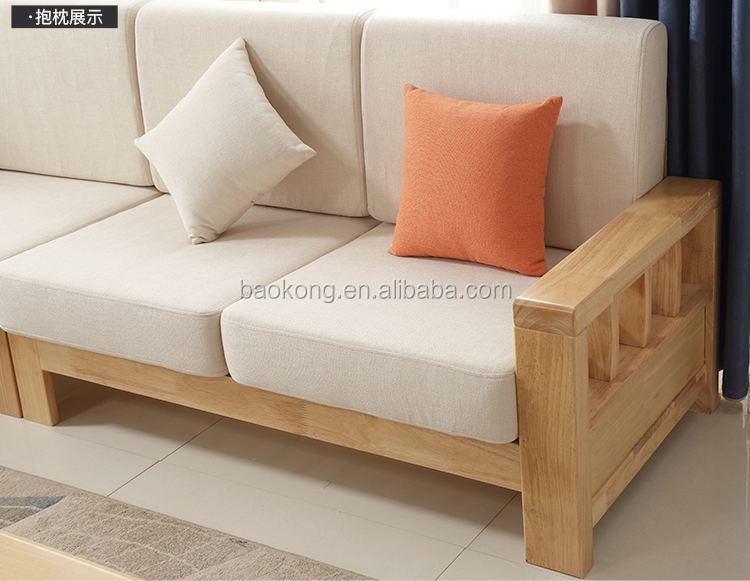 Latest Design Rubber Wood Living Room Furniture Corner Sofa Set Alibaba