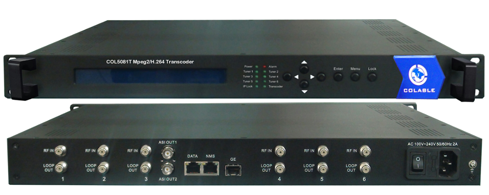 High Quality Transcoder Iptv H.264&MPEG-2 AAC Audio Video Encoder Ip Tv Transcoder COL5081T