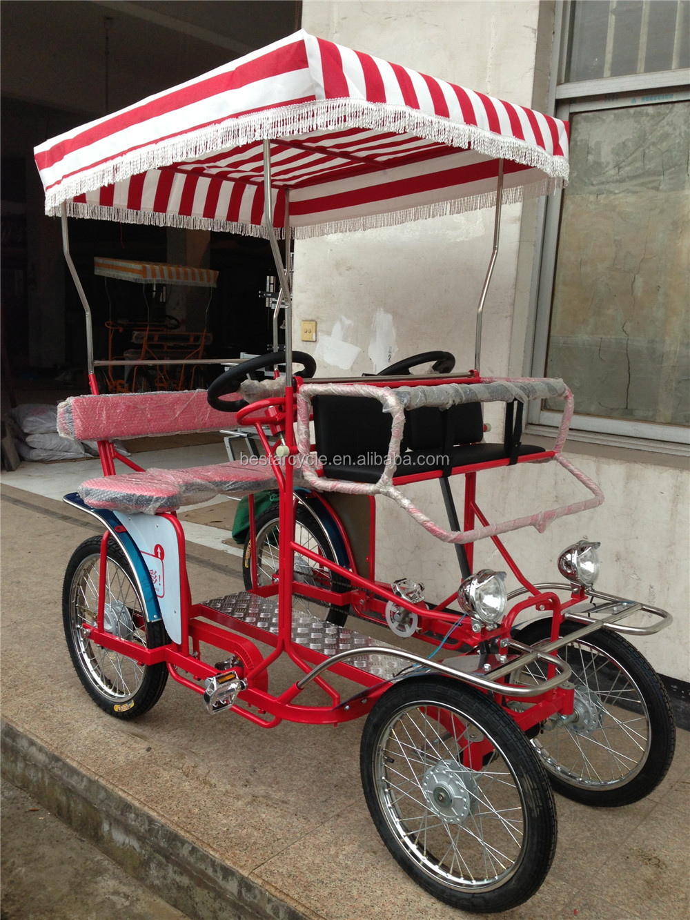 leisure four wheel bike 4 seater bike with steel frame