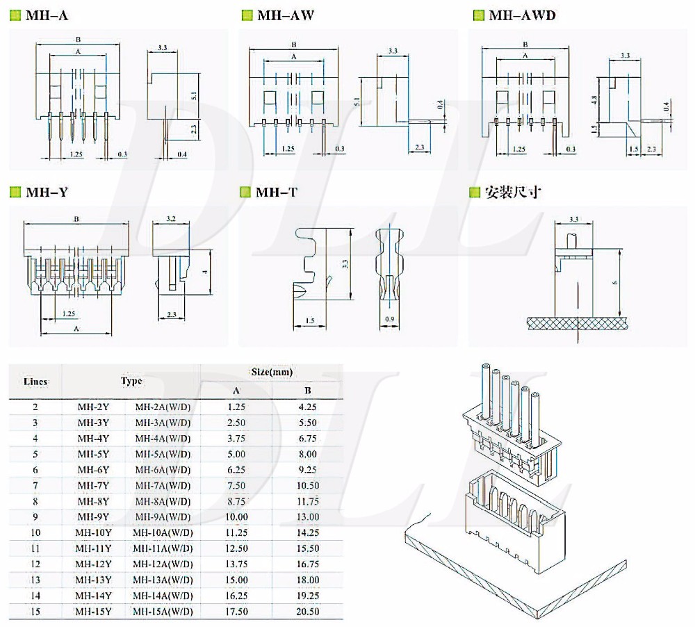 Replace Yeonho 12505wr-06 12505wr-07 12505wr-08 12505wr-09 1.25mm Sma Female Right Angle Pcb ...
